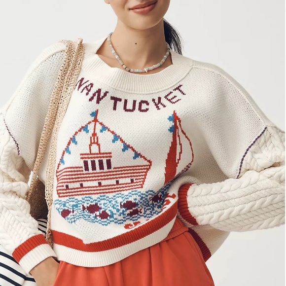 Anthropologie | Sweaters | Anthropologie Maeve Nantucket Graphic ...